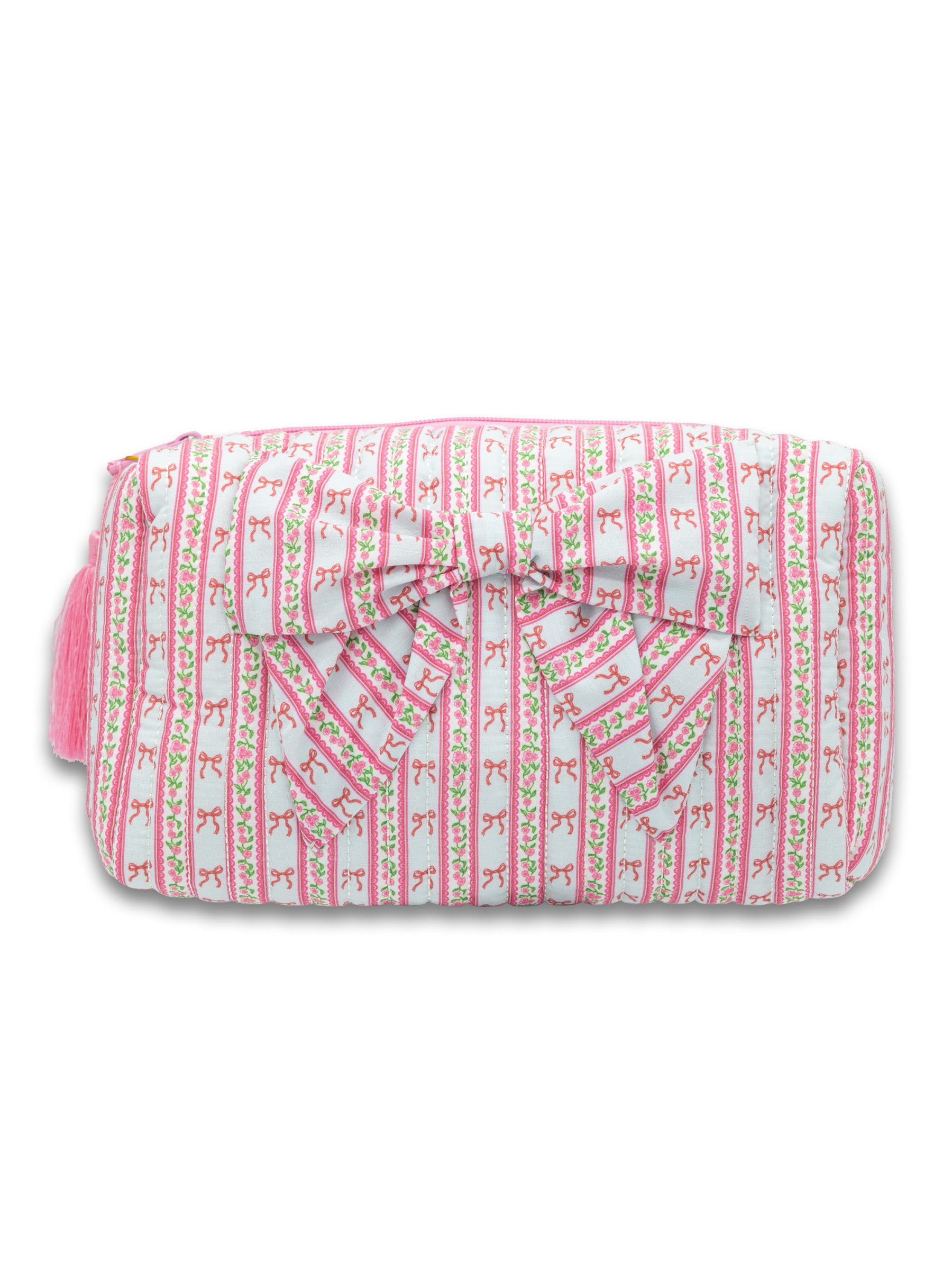 Simply Southern Quilted Pink Bow Cosmo Bag – Glamorouspeachboutique